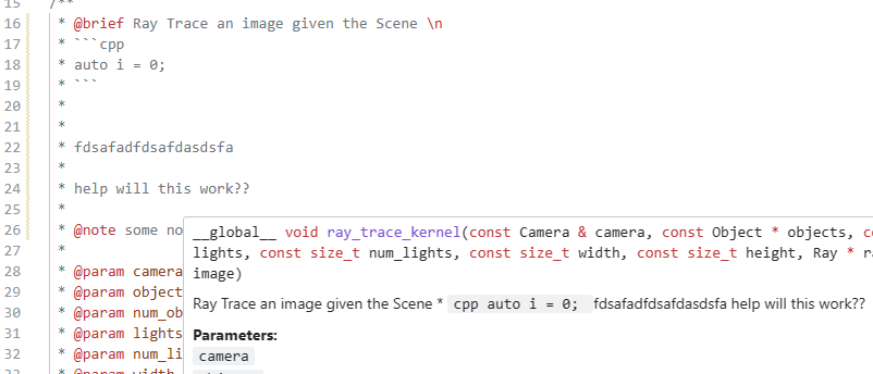 Hover Intellisense in one long line. (no new line is respected) · microsoft vscode-cpptools ...