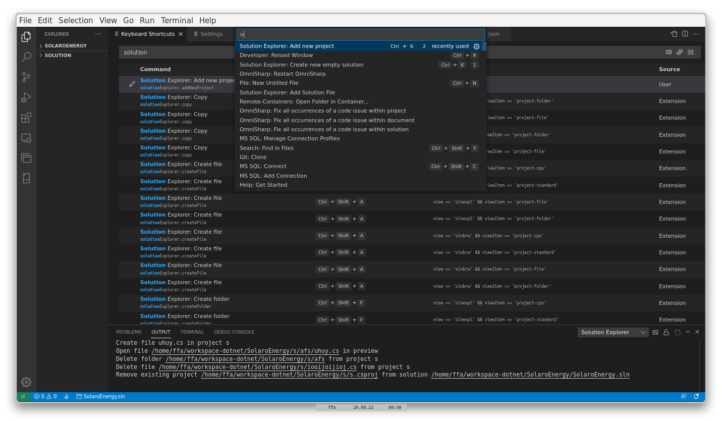 "Solution Explorer: Add new project" not working from Command Palette · Issue #223 ...