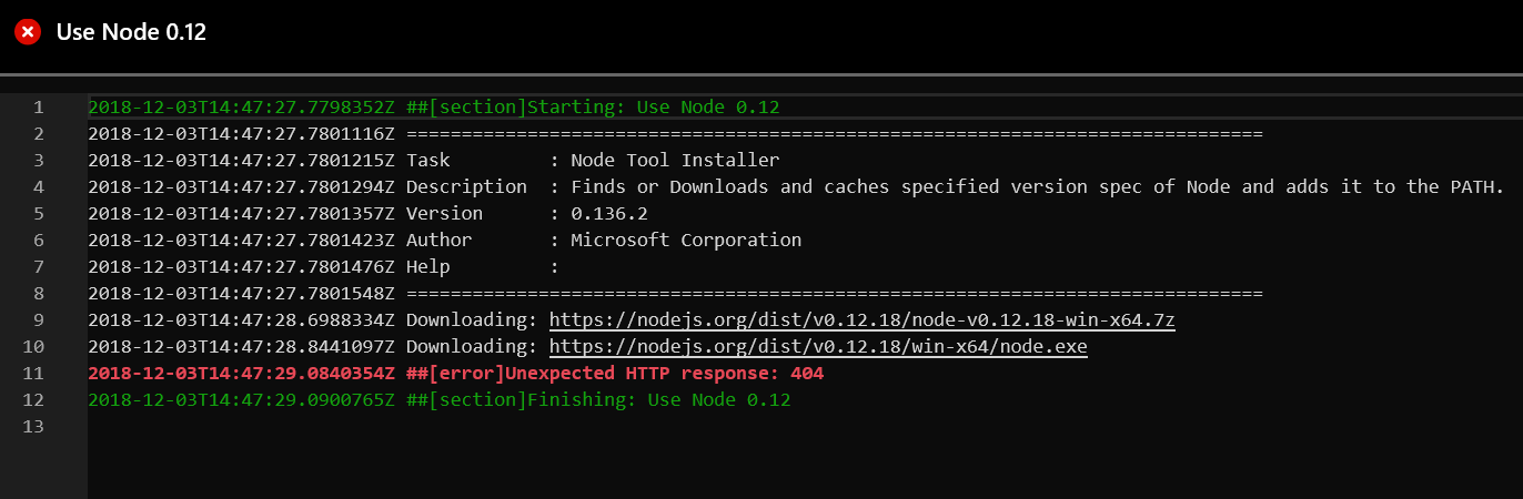 Node Tool Installer fails on versions [0-3].x · Issue #8987 · microsoft ...