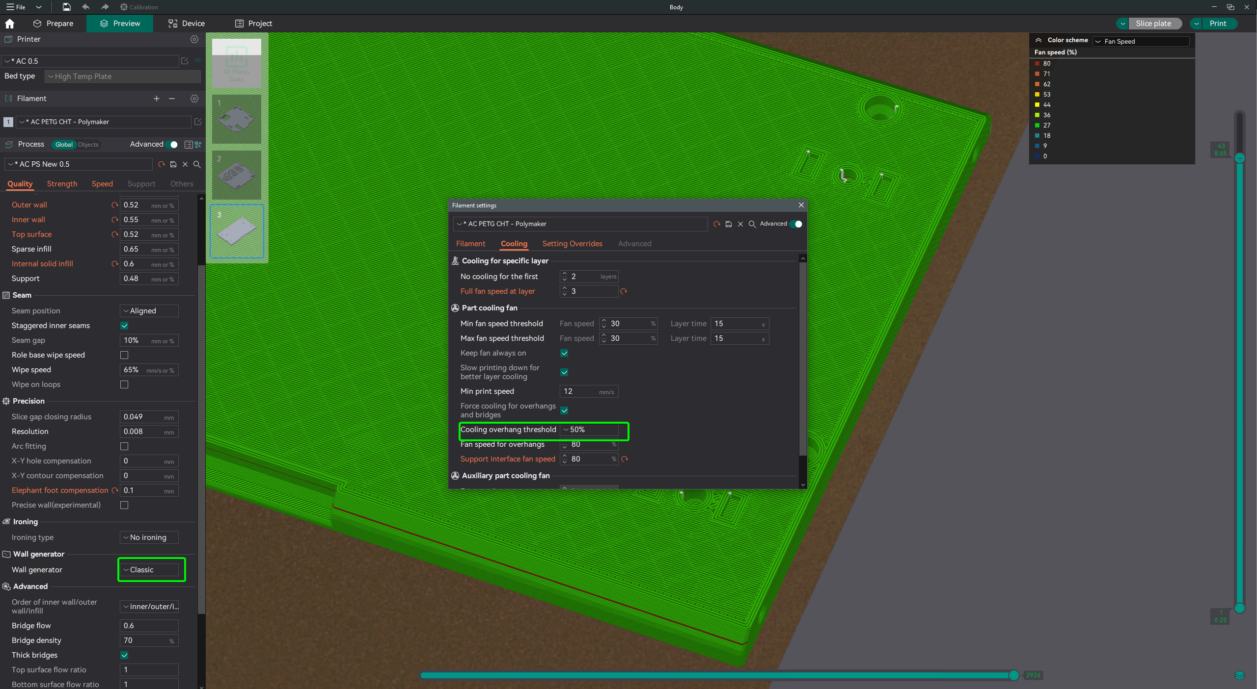 Bridge Cooling Bug On First Top Layer Different Than Arachne · Issue 1728 · Softfever