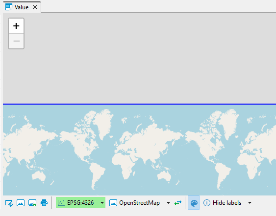 Spatial viewer defaults to EPSG:4326 when first setting geometry ...