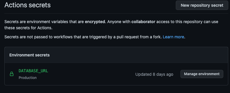 Github Action Workflow fails because of env("DATABASE_URL") in `schema.prisma` file. · Issue ...