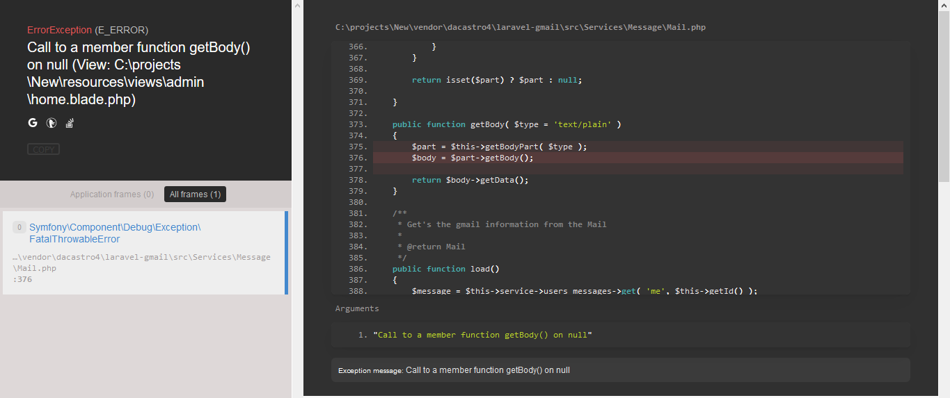 getHtmlBody() through an error · Issue #26 · dacastro4/laravel-gmail · GitHub