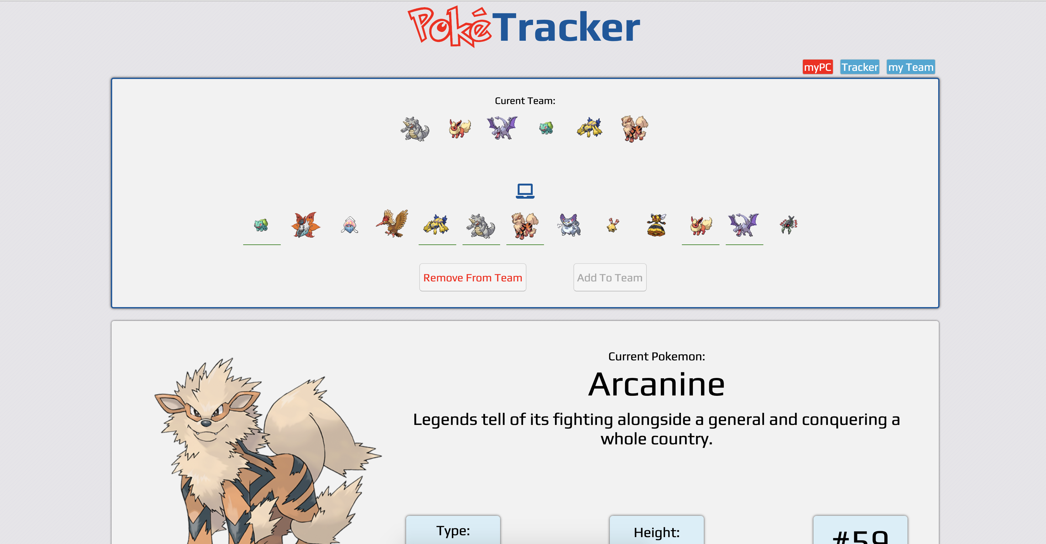 GitHub - djavanm/Pokemon-Tracker