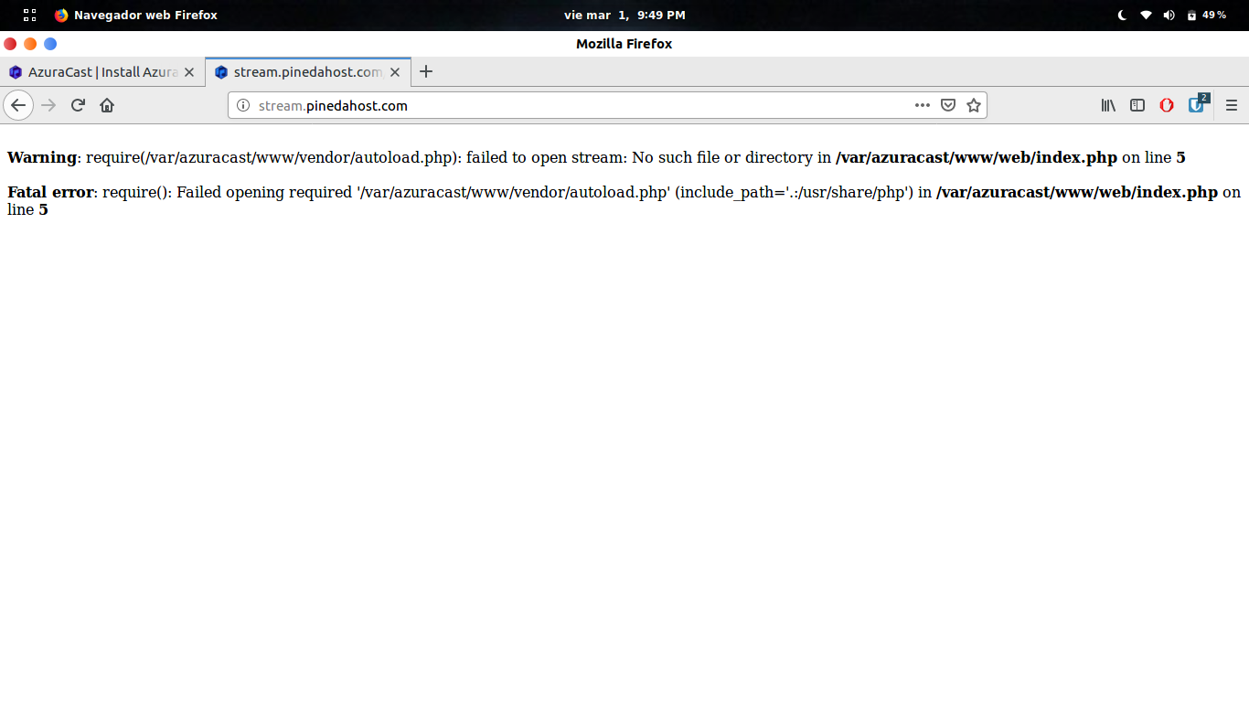 Update damage installation · Issue #1240 · AzuraCast/AzuraCast · GitHub