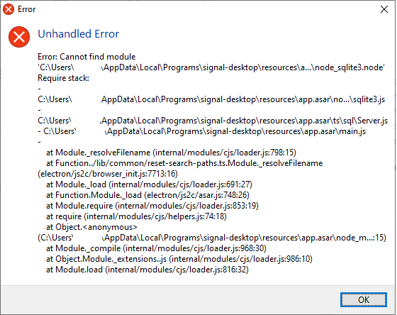 Error: Cannot find module after upgrading to 1.34.4 on Windows 10 ...