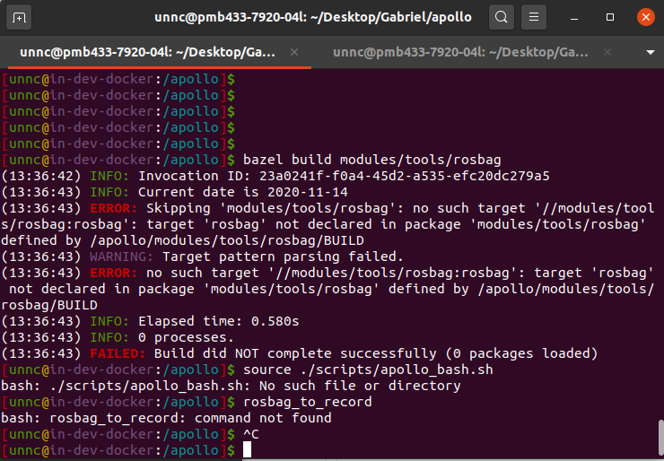 Cannot build rosbag_to_record in Apollo 6.0 · Issue #12996 · ApolloAuto ...