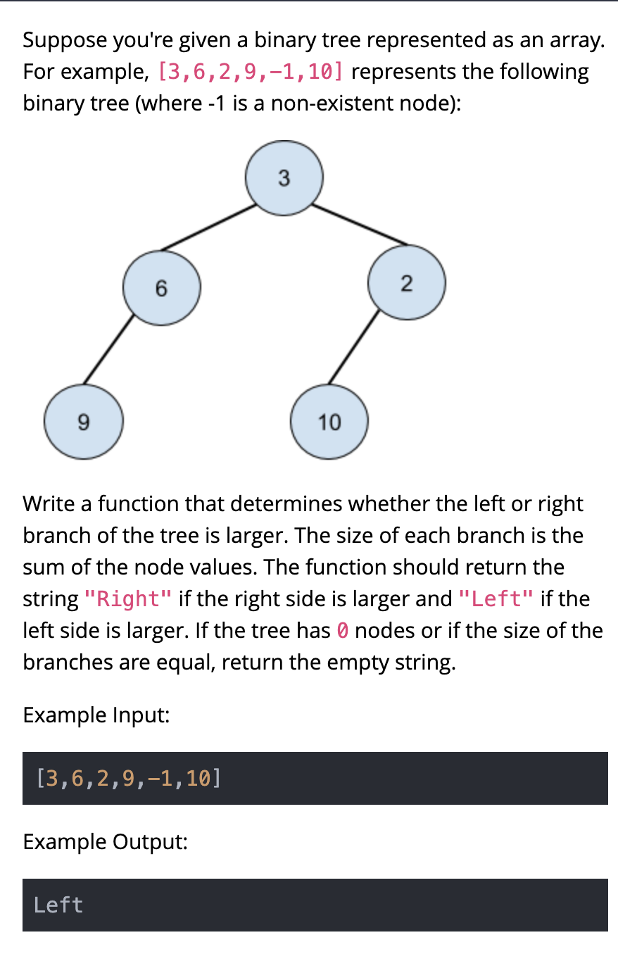 GitHub - AfrasiyabManzoor/greaterBranch: Determine if sum of left branch is greater than sum of ...