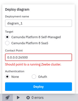 Platform 8 deploy dialog has `self-managed` as default · Issue #2832 · camunda/camunda-modeler ...