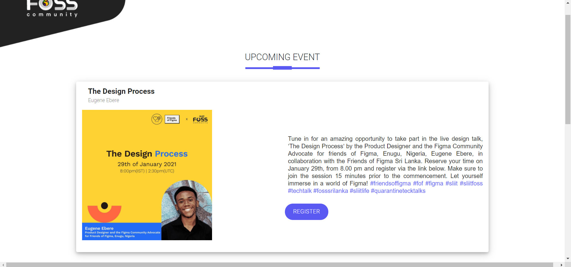 Style Upcoming Event Component · Issue #133 · sliit-foss/sliitfoss · GitHub
