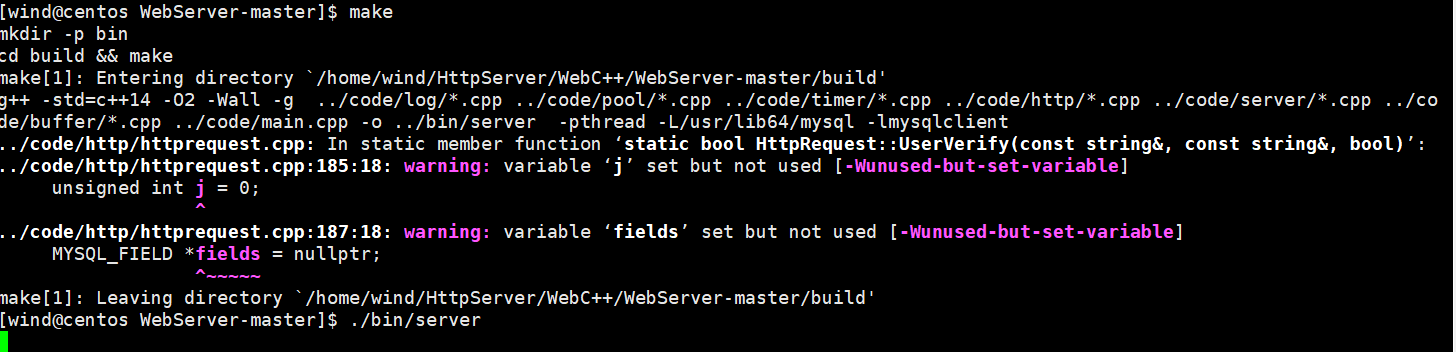 我在运行源代码的时候出现了一个问题，mysql_query(sql, order)好像在编译阶段就已经被判断为出错，导致后面的程序不再执行，出现变量定义但未使用的情况。请问这是什么原因 · ...