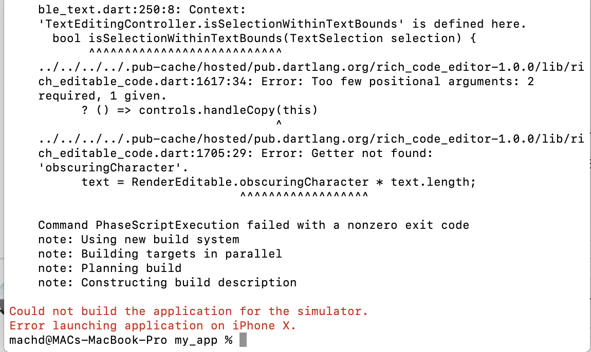 Implementation missing for the class RichCodeEditingController. · Issue ...