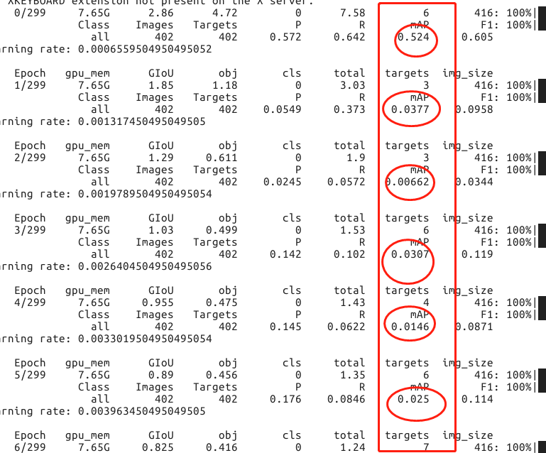 When I Use Custom Dataset，map Is 050 In First Epoch，but Next In 234