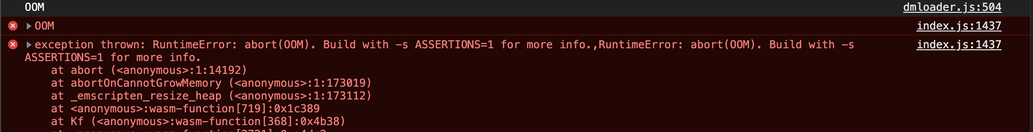 Out Of Memory Error In Emscripten Builds · Issue 5411 · Defolddefold · Github