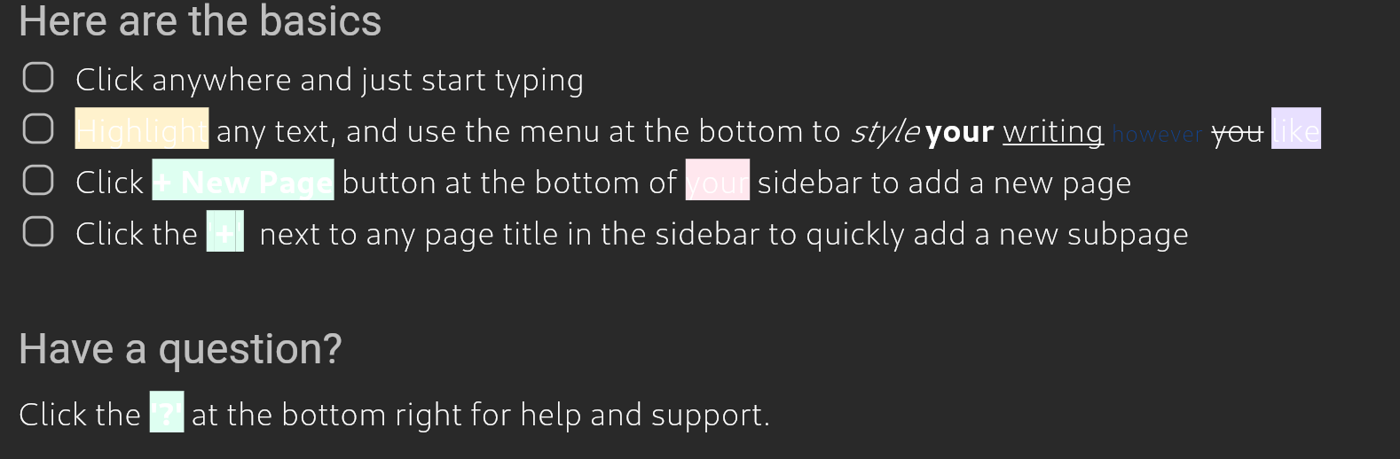 Bug Issue With Dark Theme Hightlight Colors · Issue 679 · Appflowy
