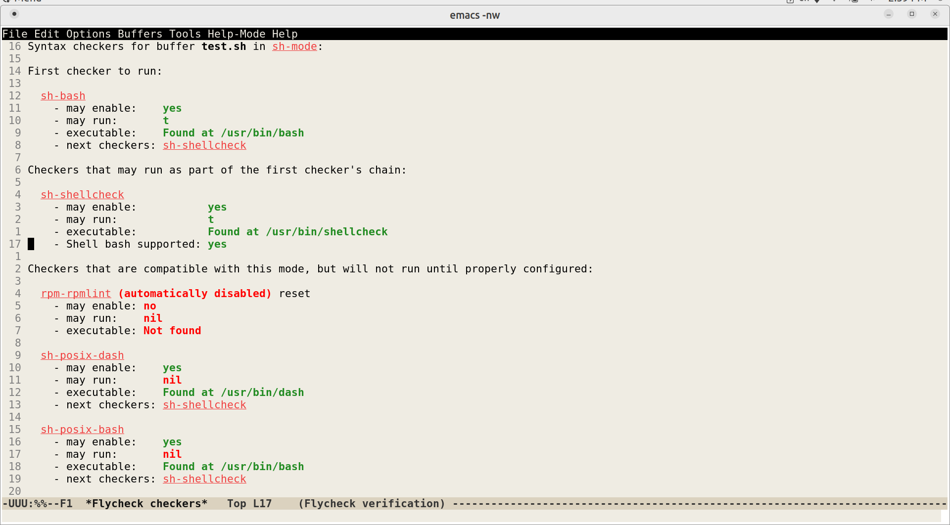 Can't enable all checkers that may be run for shell scripts · Issue #1967 · flycheck/flycheck ...