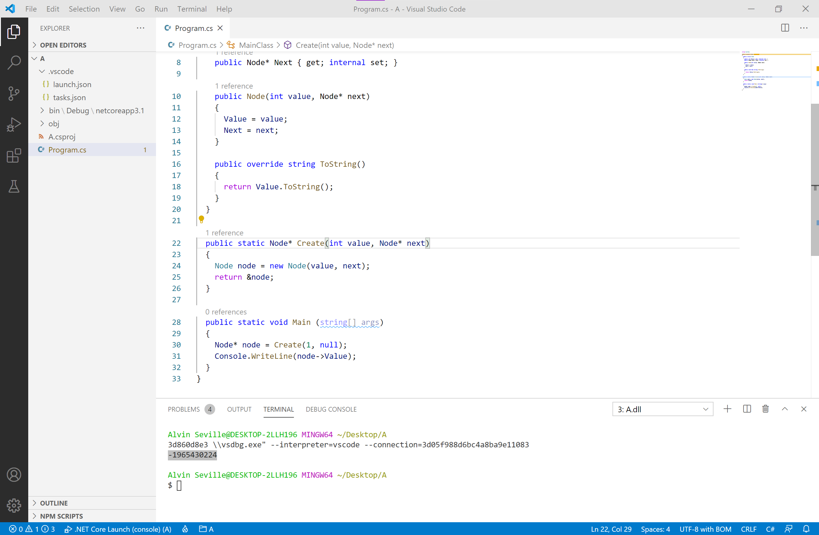 Wrong property value obtained by member access operator in C# in .NET ...