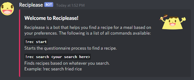 GitHub - iislam99/Reciplease-Discord-Bot