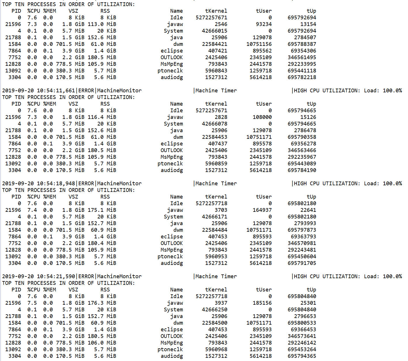 OSProcess calculateCpuPercent() seems to return problematic values ...