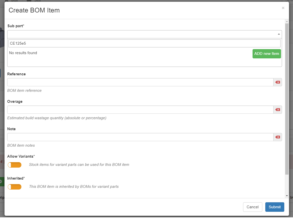 Add Button to add an item when not found · Issue #2126 · inventree/InvenTree · GitHub