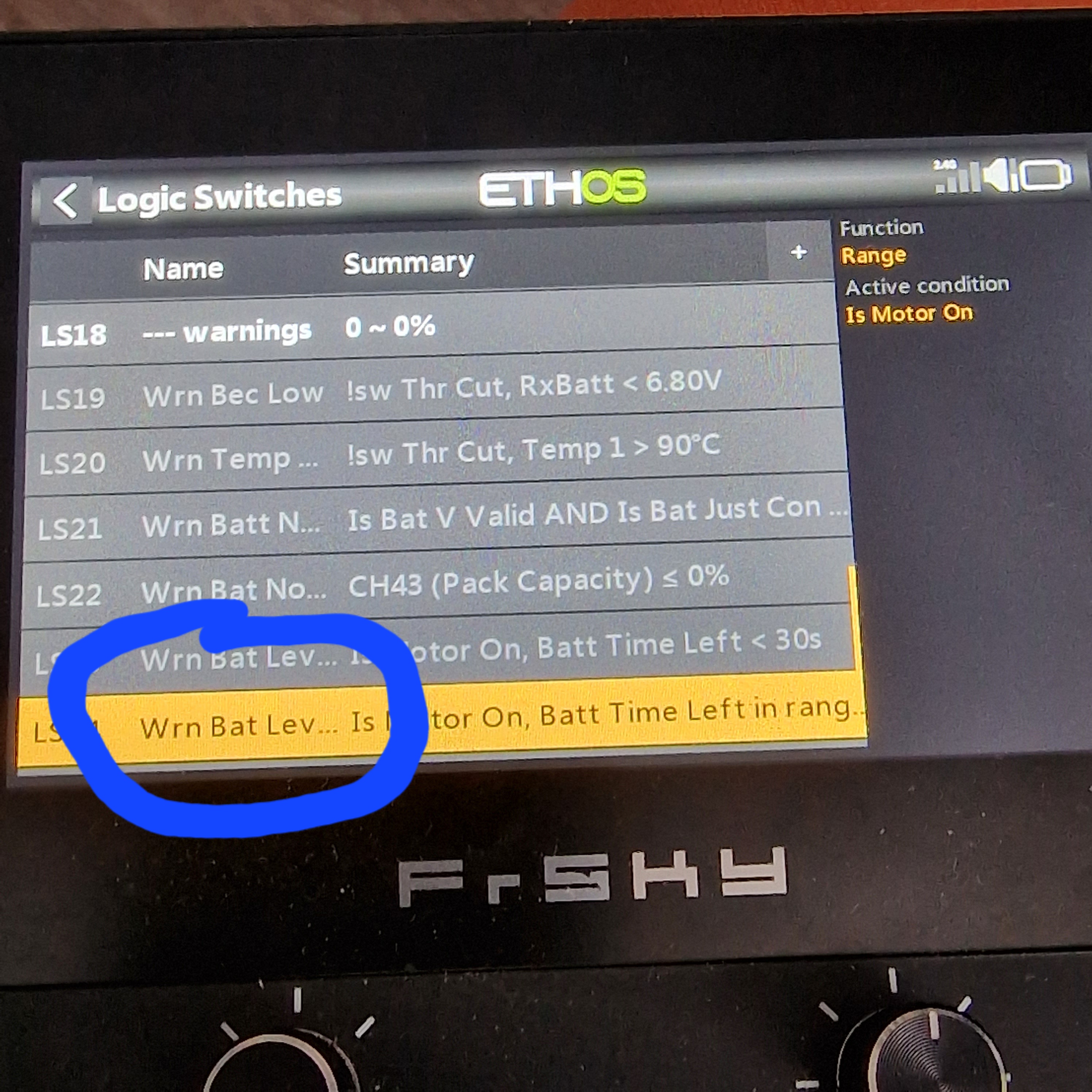 [wish] Visualize LS summary on the right side · Issue #2627 · FrSkyRC/ETHOS-Feedback-Community ...