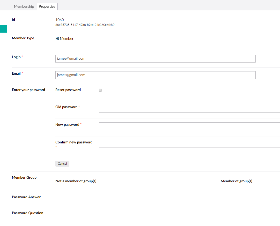 Changing member password in the backoffice not working as expected when ...