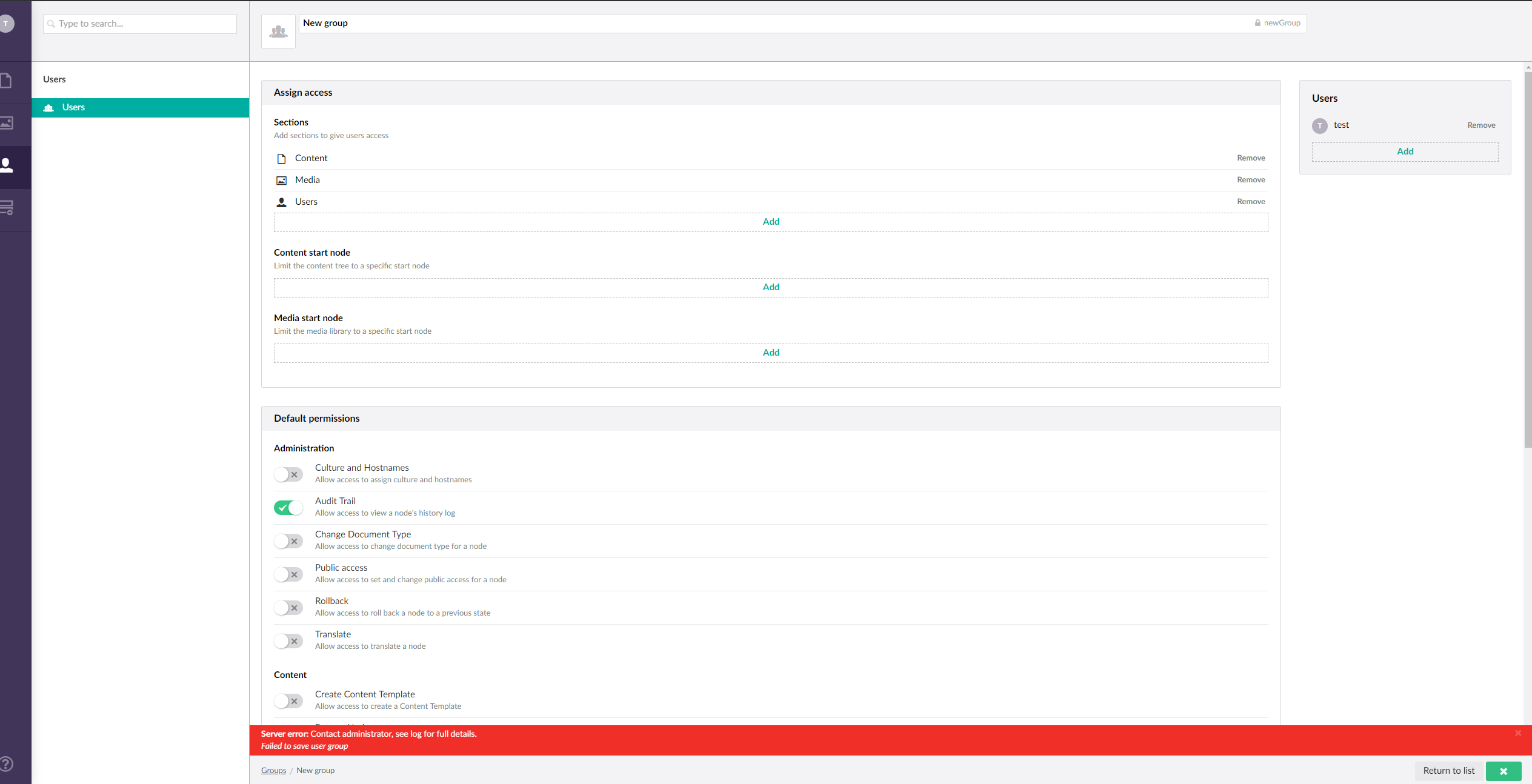 Non-administrator users can create but not edit User Groups · Issue #5665 · umbraco/Umbraco-CMS ...