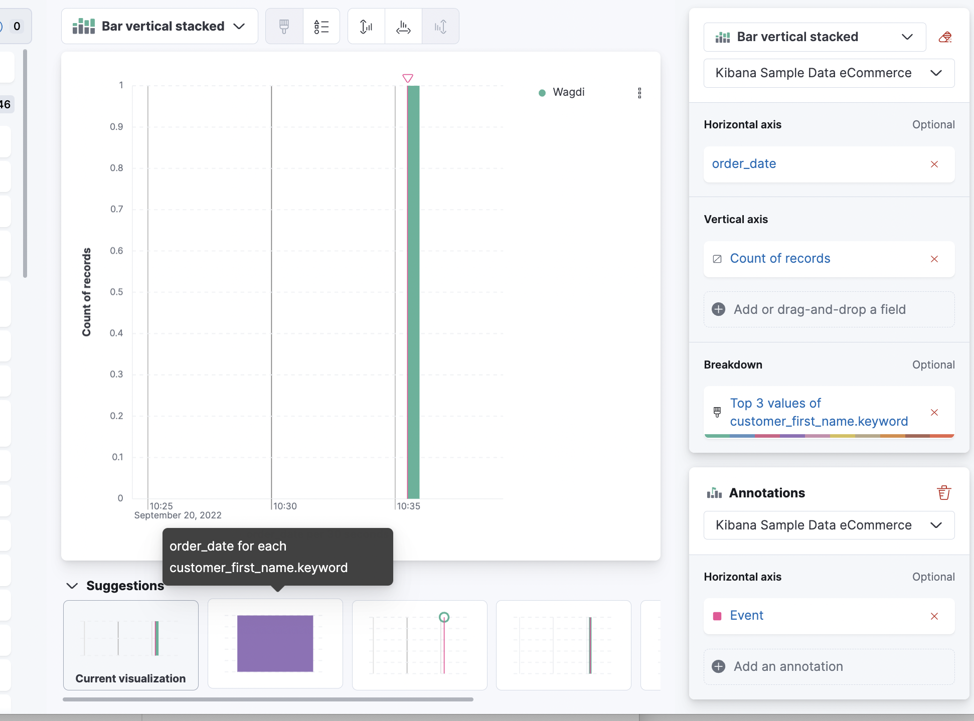 [Lens][Query annotations] When choosing a suggestion without x-axis date histogram, don't show ...