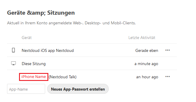 Improve app identifier string in "devices and sessions" list · Issue #1313 · nextcloud/ios · GitHub
