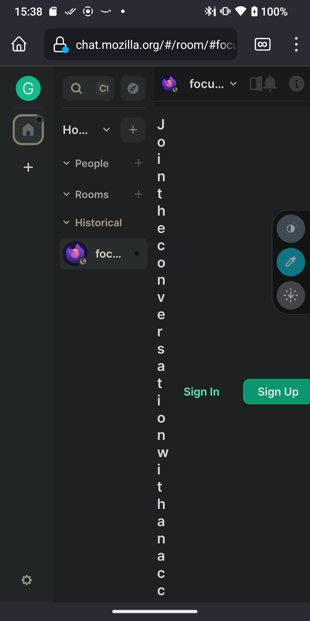 The website does not adapt to mobile form-factors. · Issue #24082 · element-hq/element-web · GitHub