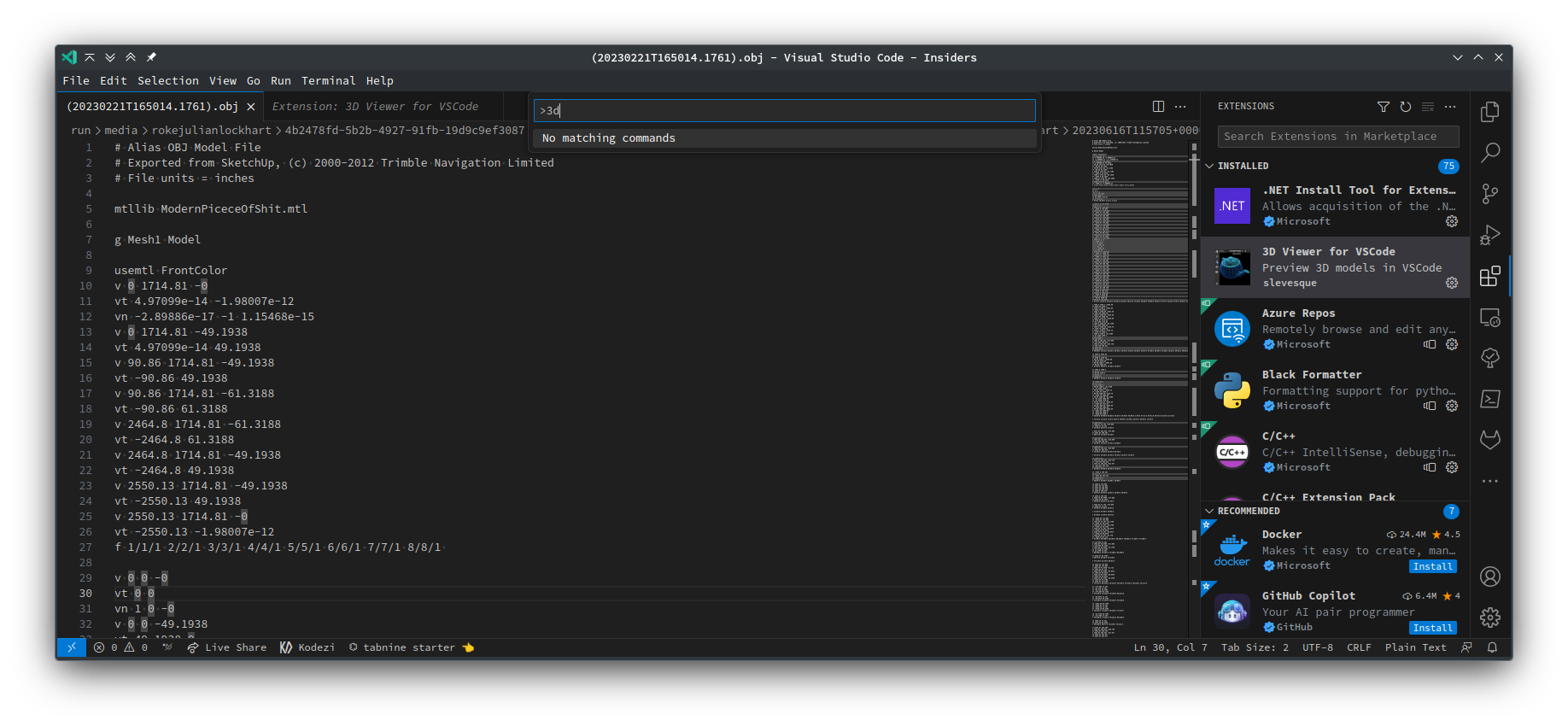 HELP: How to open this modelviewer? · Issue #15 · stef-levesque/vscode-3dviewer · GitHub