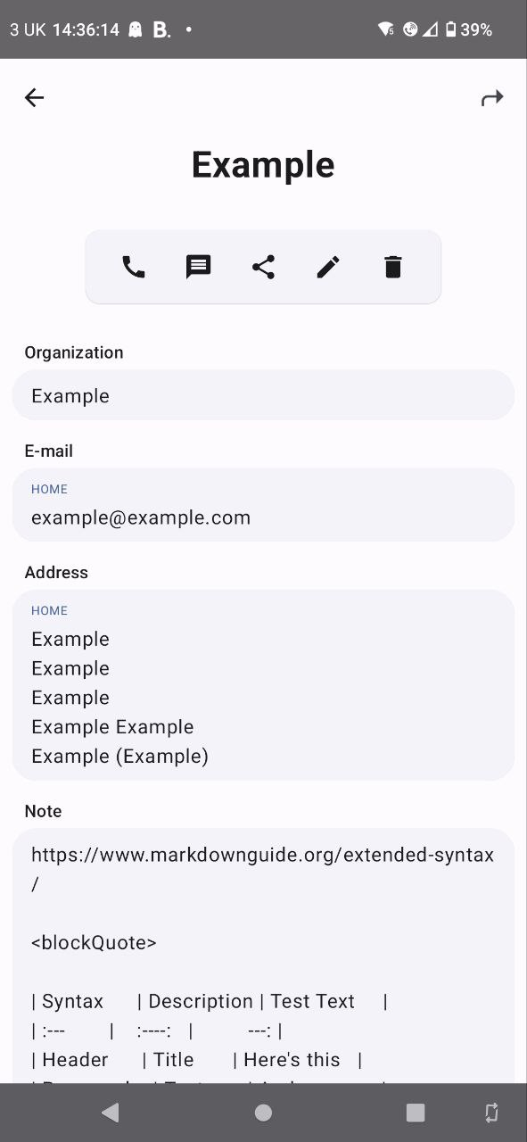Parse Markdown in Note section. · Issue #215 · you-apps/ConnectYou · GitHub