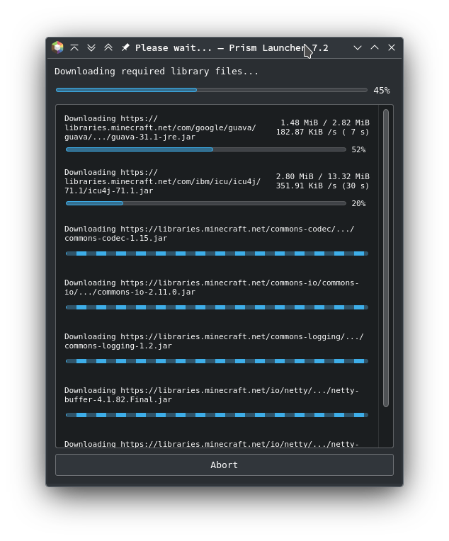 Use table view for `.jar` downloader. · Issue #1598 · PrismLauncher/PrismLauncher · GitHub