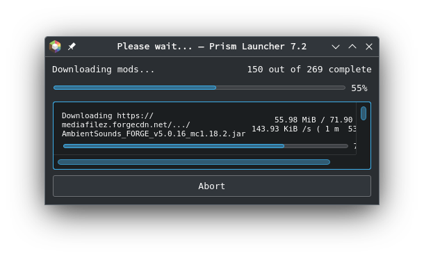 Allow downloads to be paused. · Issue #1653 · PrismLauncher ...