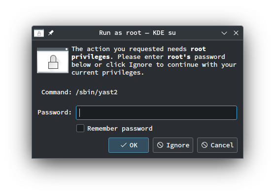 Request root access when performing elevated action, not to run entire application. · Issue ...
