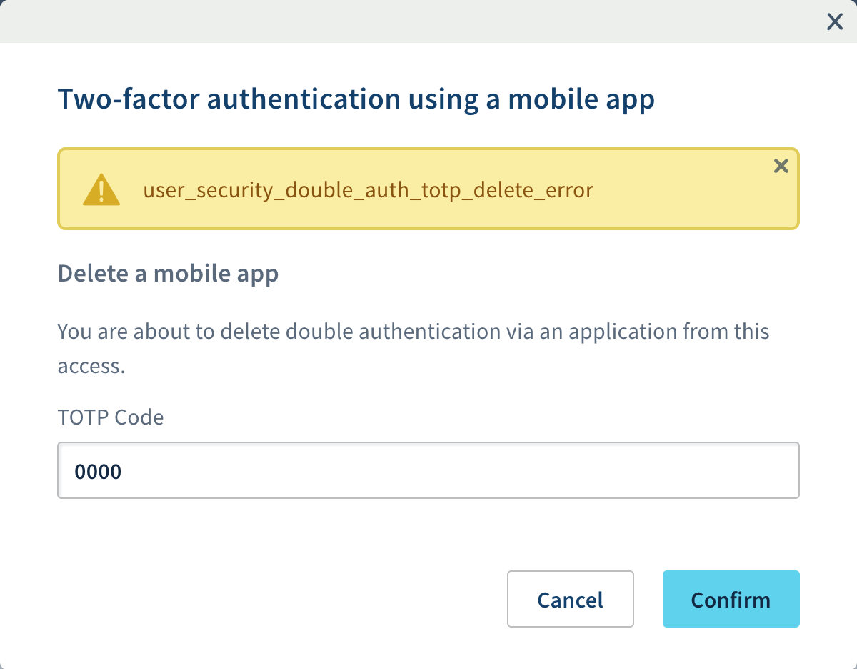 Double factor authentication - delete TOTP · Issue #1953 · ovh/manager · GitHub