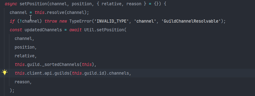 Updating channel positions does not work d.js 13.7.0 · Issue #7997 · discordjs/discord.js · GitHub