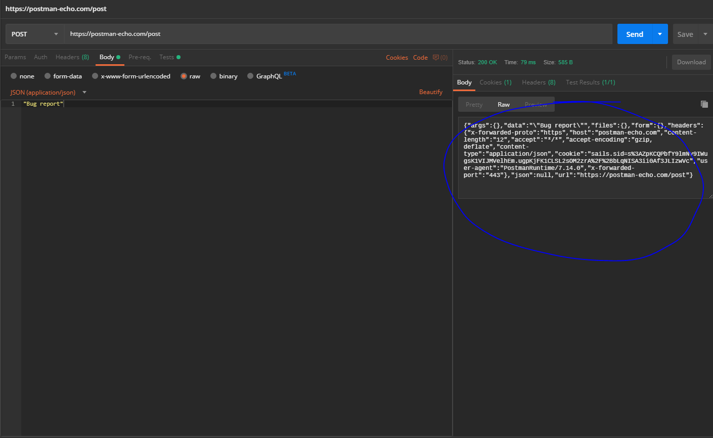 Postman not rendering "Pretty" responses, or showing test results ...