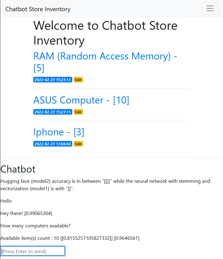 GitHub - steve-levesque/Portfolio-NLP-ChatbotStoreInventory: Simple chatbot with machine ...