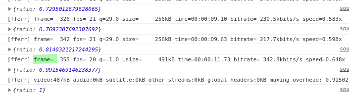 Progress value does not update correctly · Issue #112 · ffmpegwasm/ffmpeg.wasm · GitHub