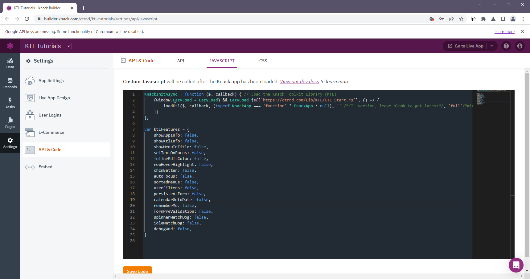 Feature Turn Off Using The Simple Method Is Not Working · Issue 14 · Cortexrd Knack Toolkit