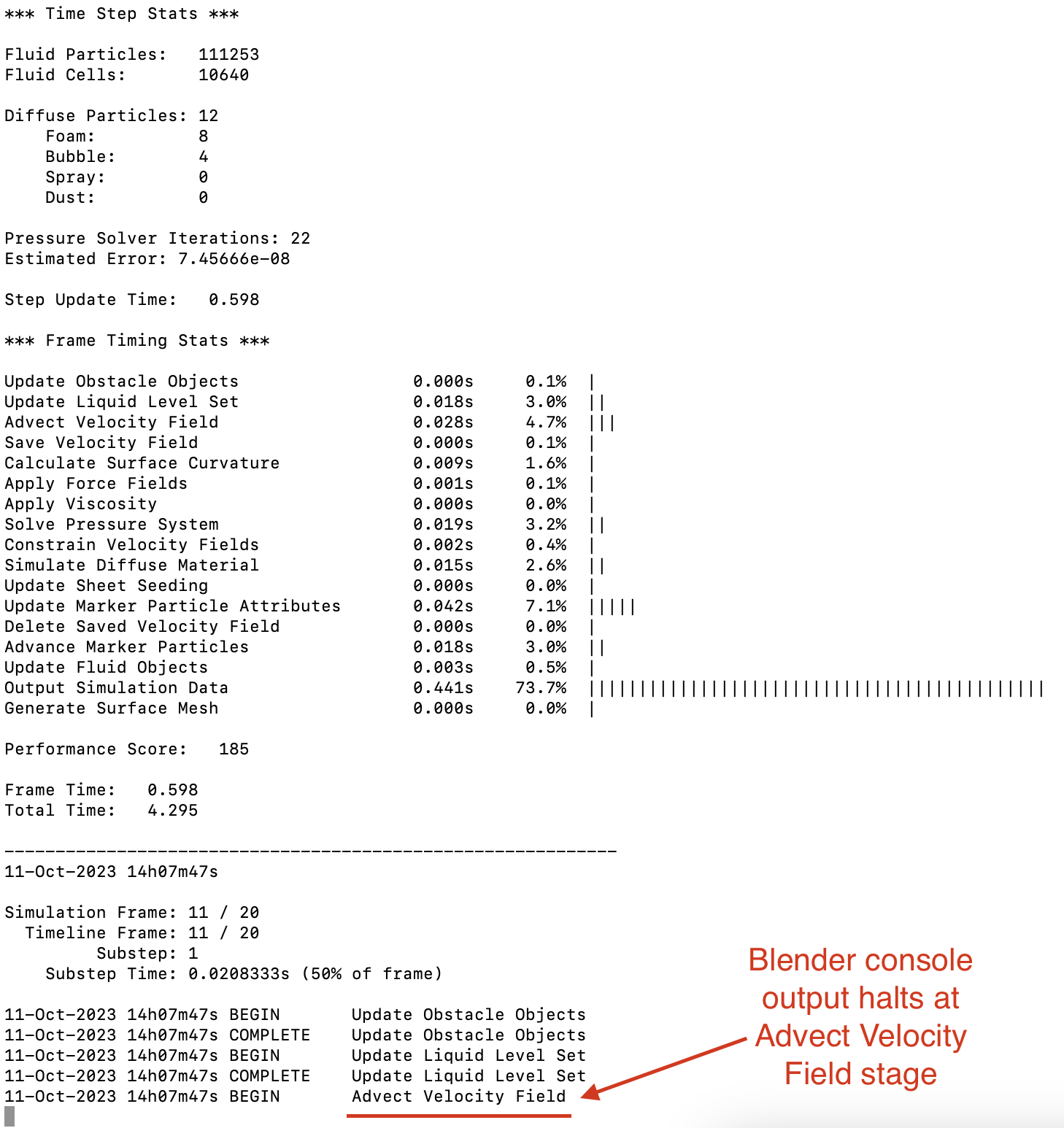 Simulation baking stops progressing during frame · Issue #628 · rlguy ...