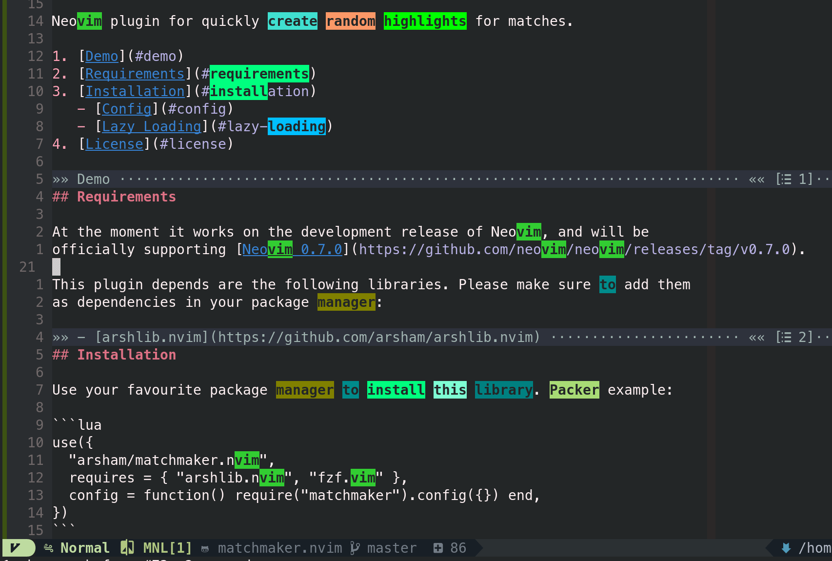 GitHub - arsham/matchmaker.nvim: Neovim plugin for quickly highlighting matches