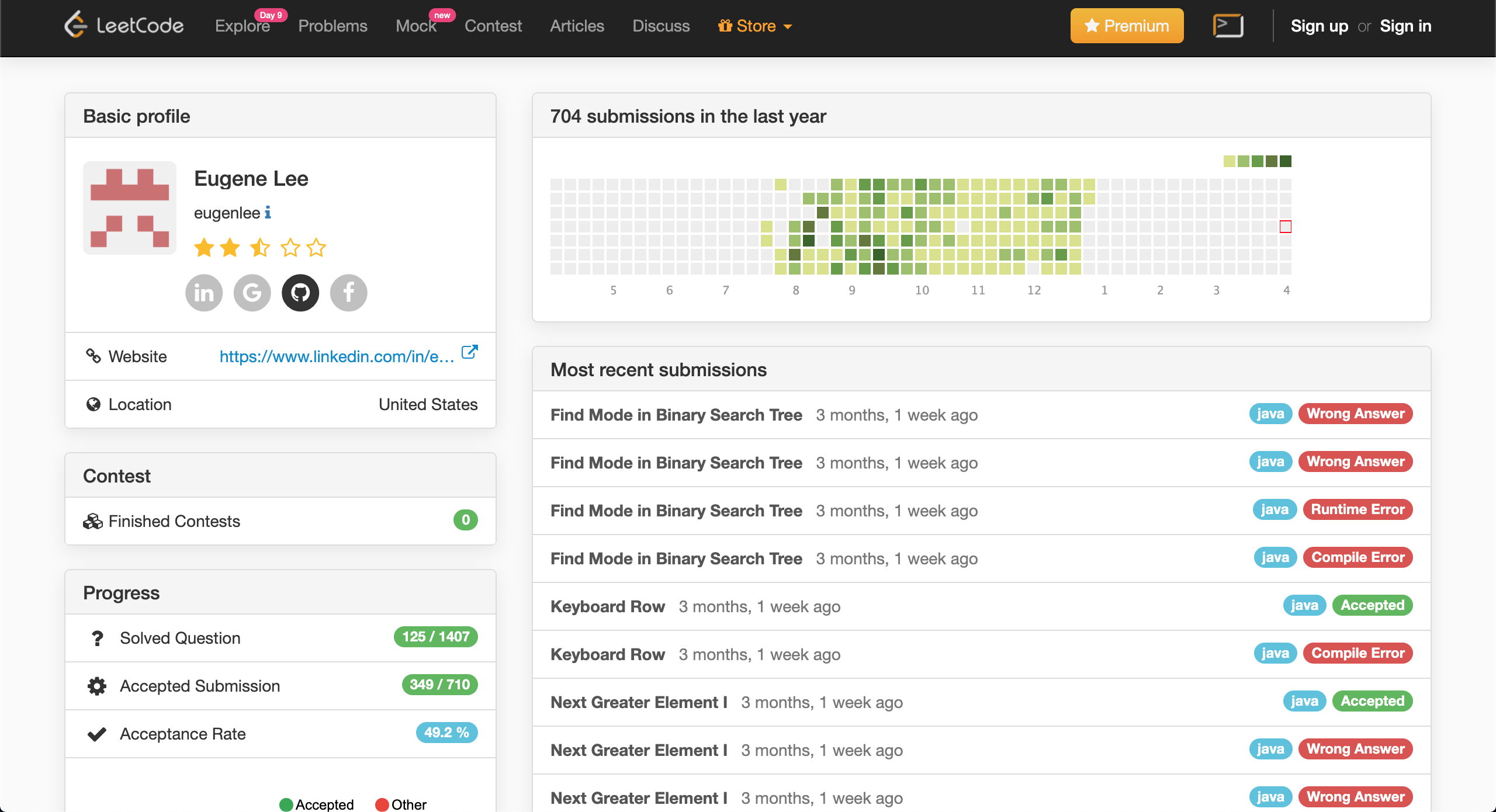 GitHub - eugenlee/leetcode: 5 month, daily leetcode challenge solved in ...