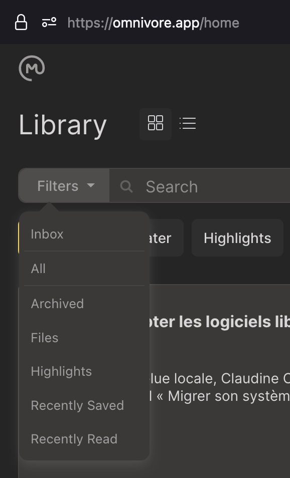 Filter By Language · Issue 686 · Omnivore App Omnivore · Github