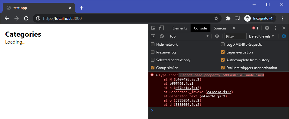 "Cannot read property 'dbHash' of undefined" error only when using "nuxt generate" · Issue #493 ...