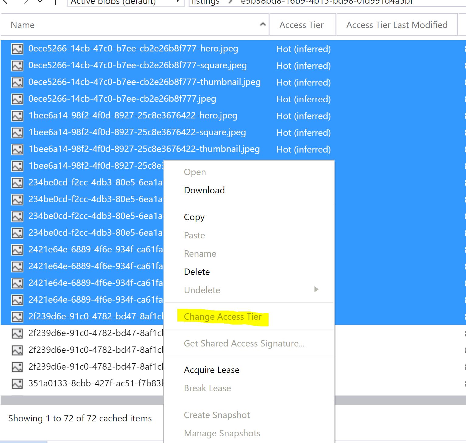 Batch Update Access Tier · Issue #591 · microsoft/AzureStorageExplorer · GitHub