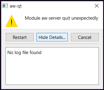 Module aw-server quit unexpectedly - No log file found · Issue #916 · ActivityWatch ...