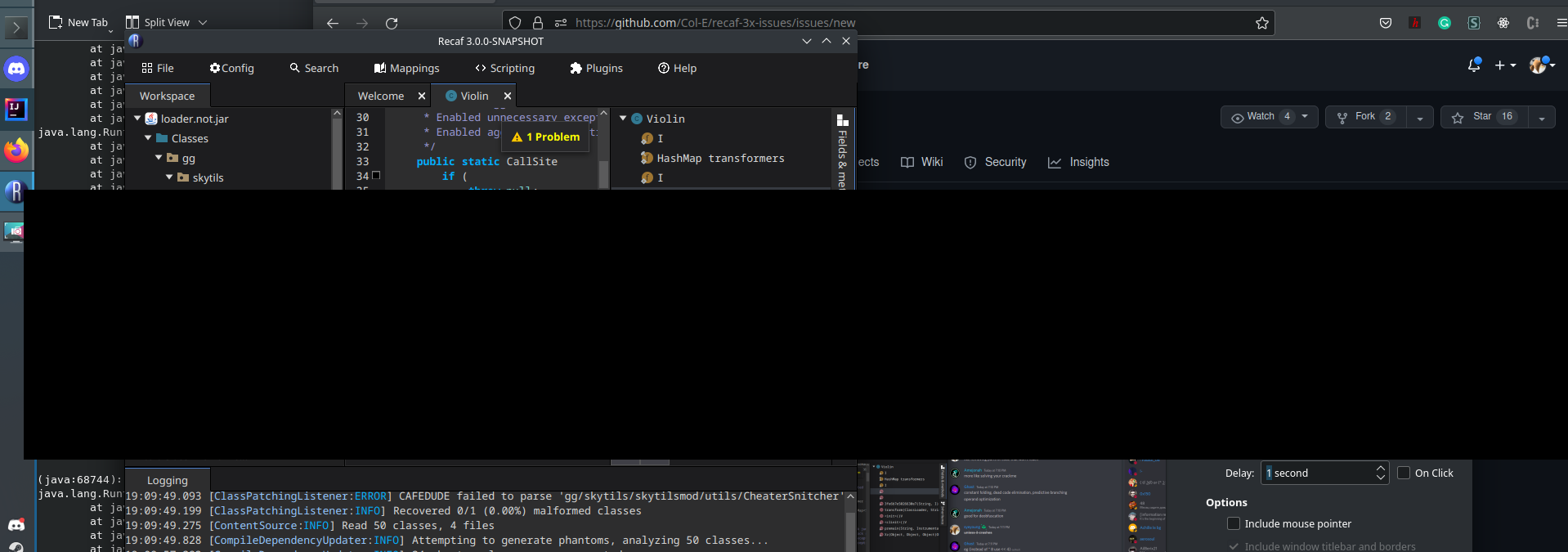 Recaf context menu shows gigantic black box on extremely long ...