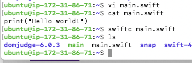 Swift Installation on DOMJudge Host · Issue #518 · DOMjudge/domjudge · GitHub